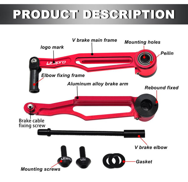 Micronew-Litepro 412 Folding Bike Short Arm Short-leg V-brake CNC Supe ...